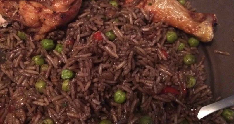 Riz Djon- Djon( champignon noir) au poulet